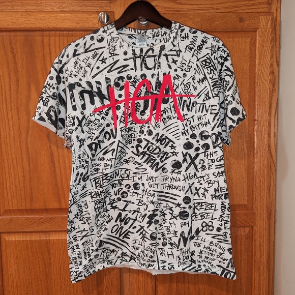 HGA | Shirts | Hga Christian T Shirt Black White Red Men Size M All ...